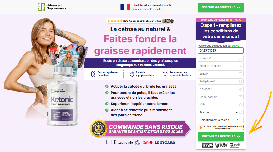 Ketonic Capsules FR/France: Natural Ketosis & Melt Fat Quickly?